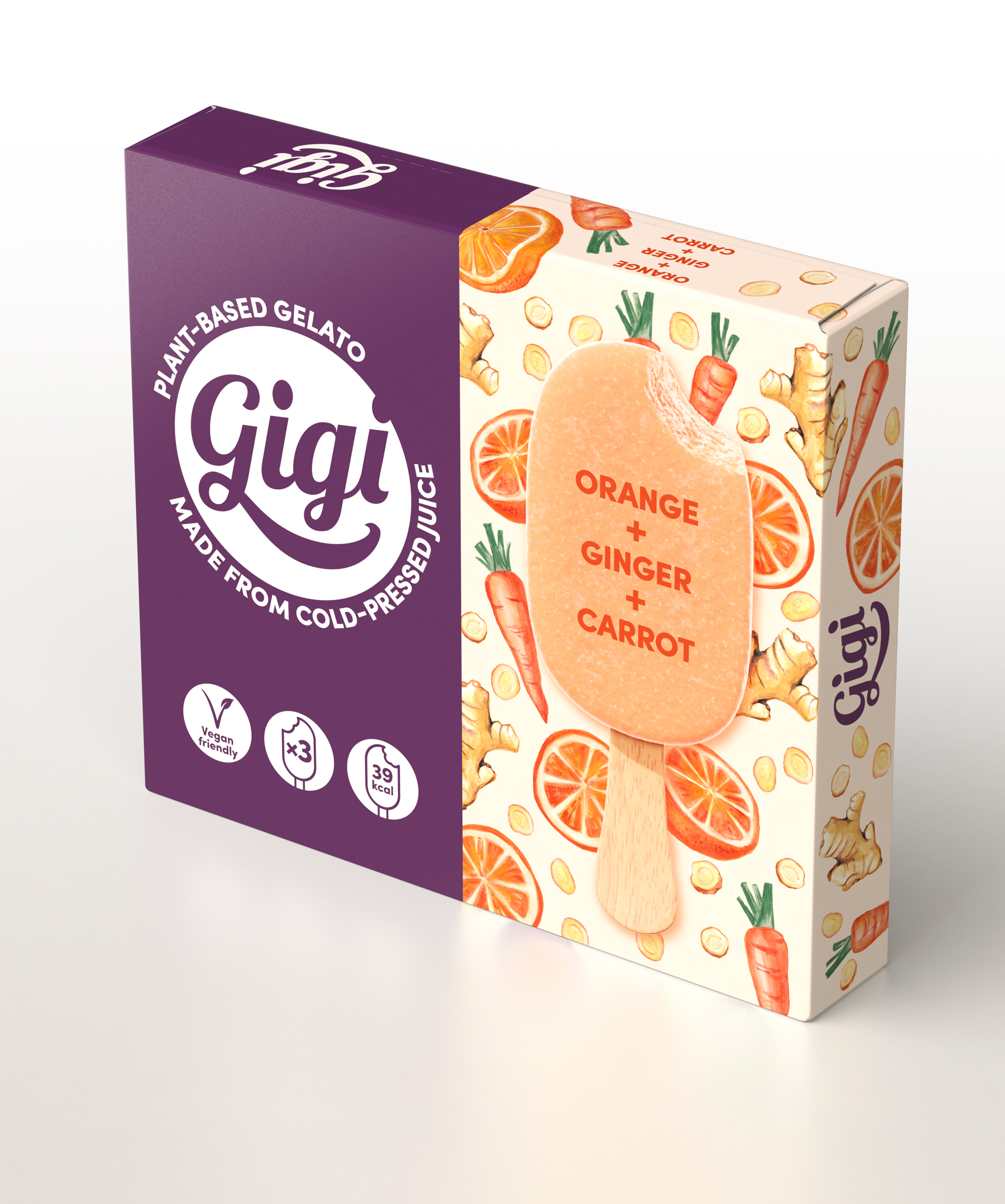 Gigi Gelato brand strategy and packaging by Straight Forward Design